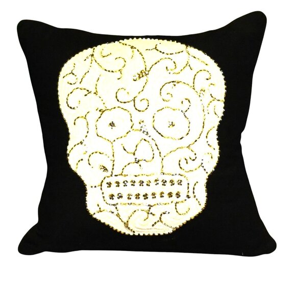 Accents | Decorative Throw Pillow Skull Day Of The Dead Halloween Decor ...